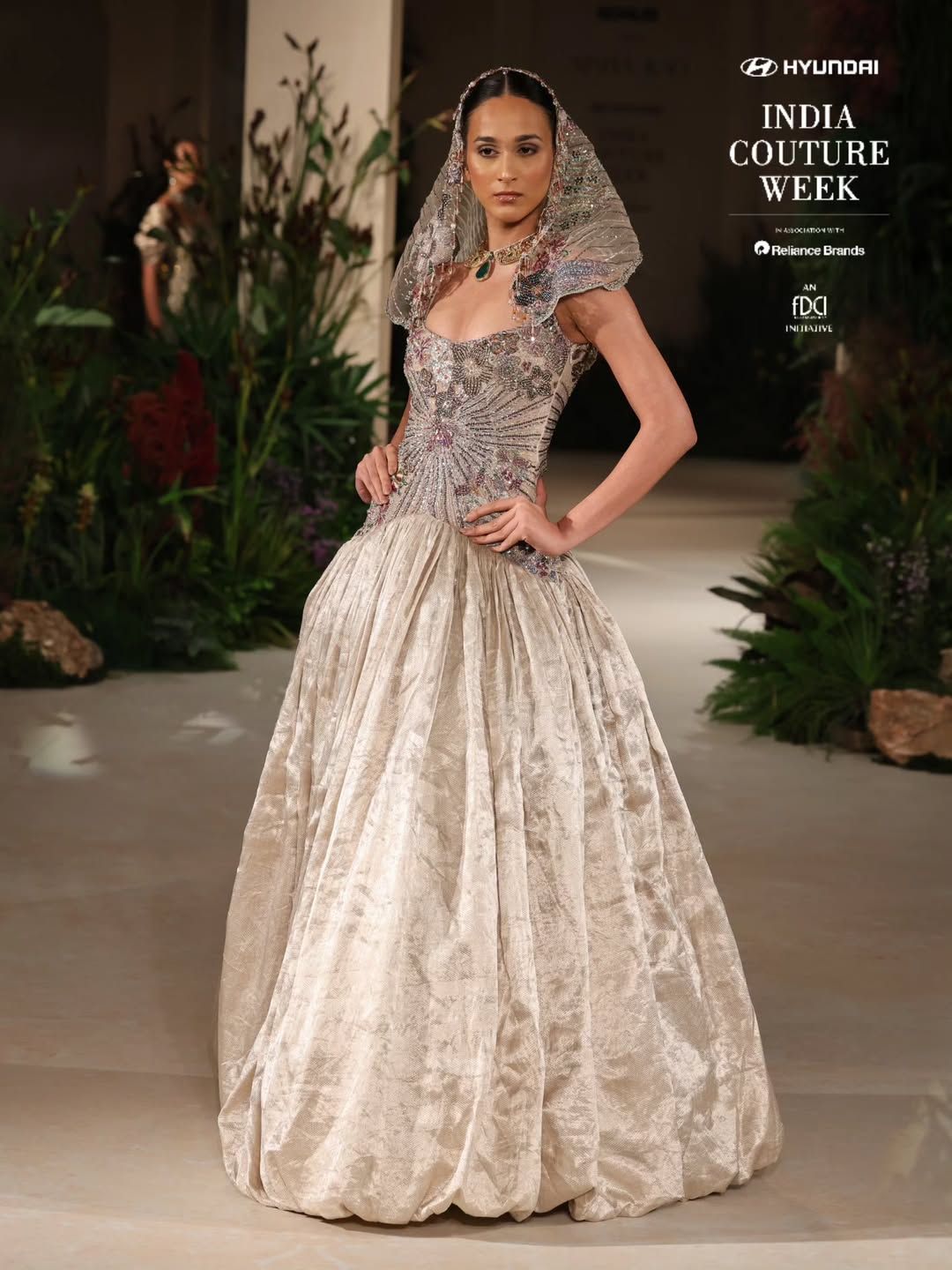 Aisha Rao Stuns with Botanical Maximalism at ICW 2025 | Esquire India